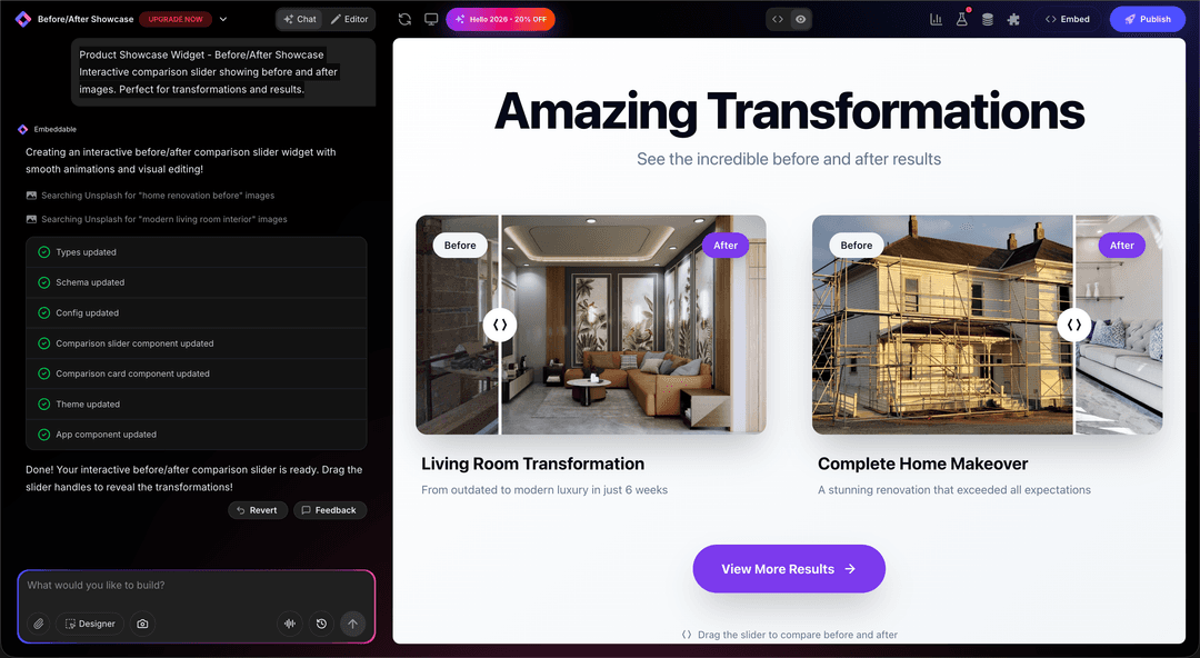 How to Build a Before & After Slider for Your Website in 2026 | Embeddable