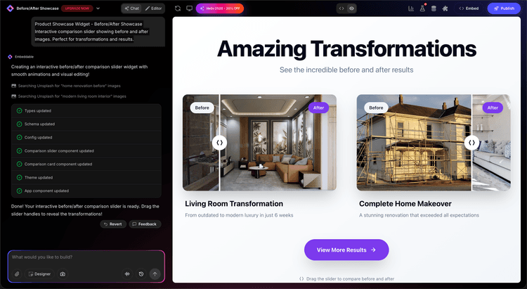 How to Build a Before & After Slider for Your Website in 2026 | Embeddable
