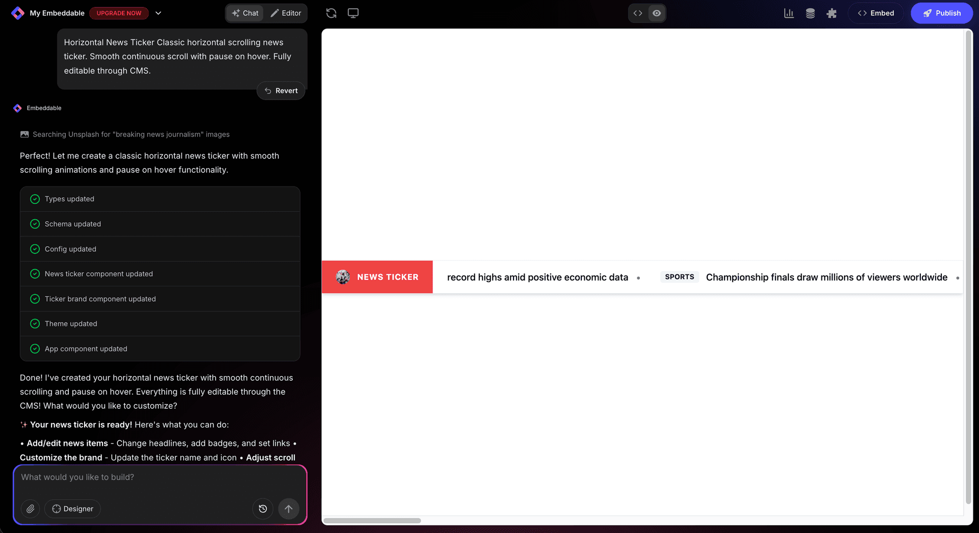 How to Build a Custom News Ticker Widget for Your Website | Embeddable