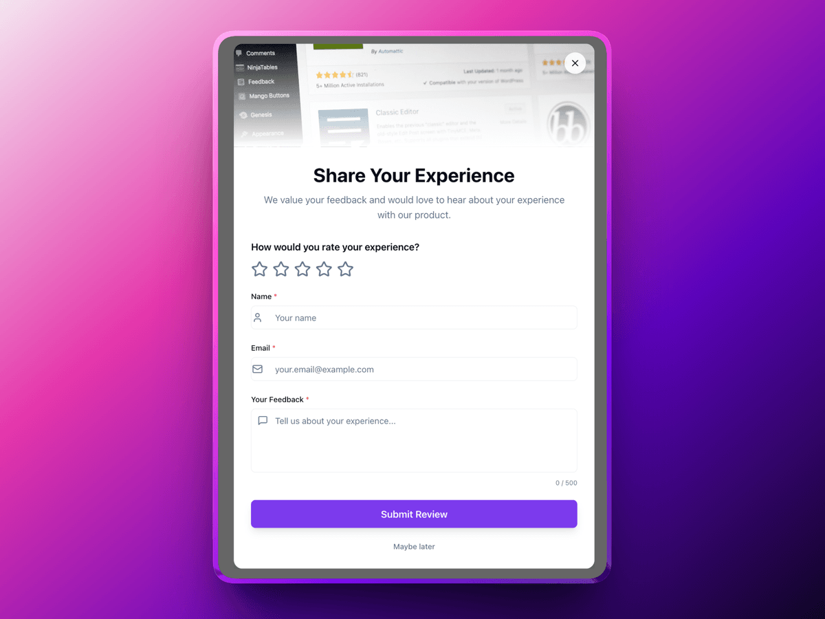 Embeddable - Build Interactive Widgets & Landing Pages (No Code)
