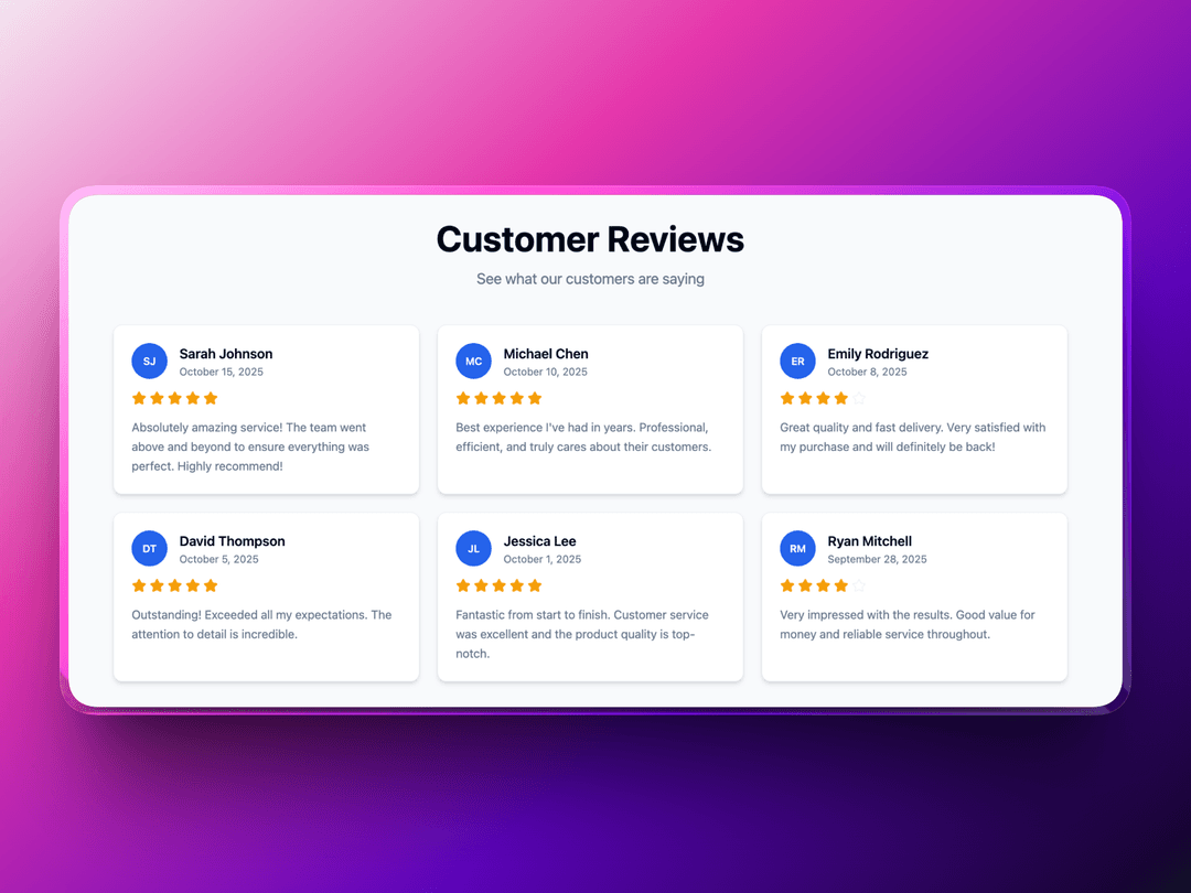 Widget Gallery | Built with Embeddable Examples | Embeddable